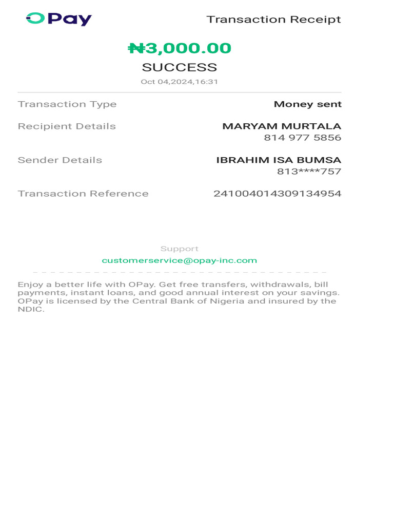 Transaction Receipt-241004014309134954 | PDF