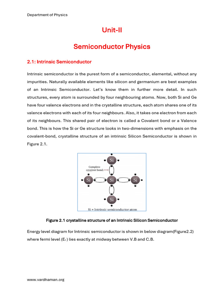 UNIT II Semiconductor Devices | PDF | P–N Junction | Doping (Semiconductor)