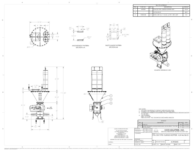 4-39334c-01r1-0 31in Od Type I Surge Hopper, Vjx14x10x10 | PDF ...