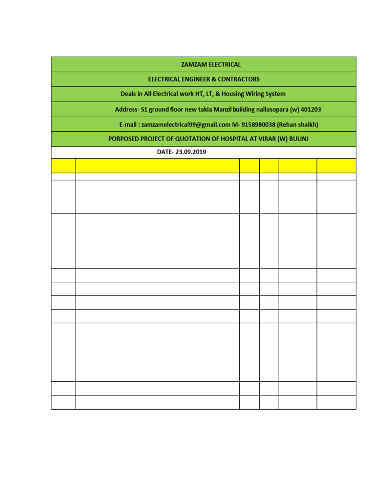 518590375-Quotation (1) (1) | PDF | Electrical Wiring | Electrical Connector
