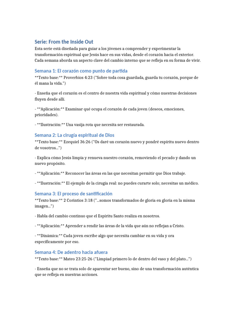 Serie From The Inside Out | PDF | Cristo (título) | Creencia y doctrina ...