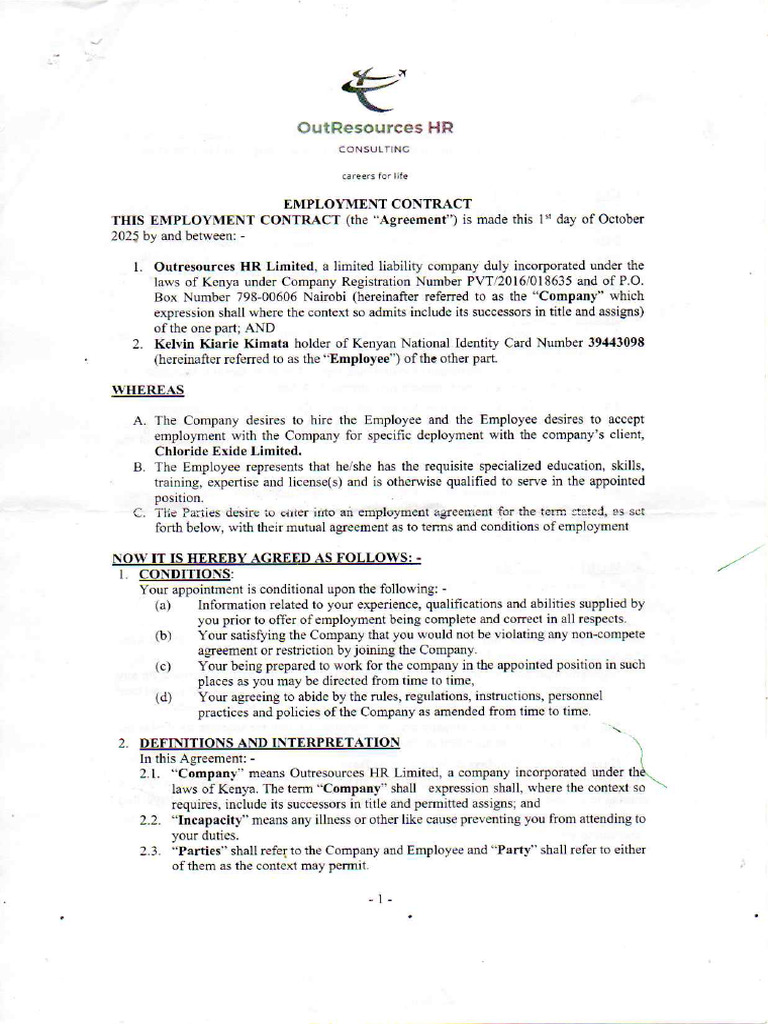 Employment Form | PDF
