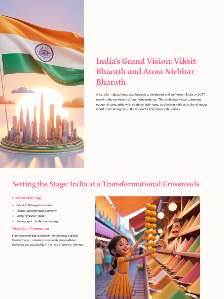 Viksit Bharath: India's 2047 Vision for Growth | PDF | Infrastructure ...