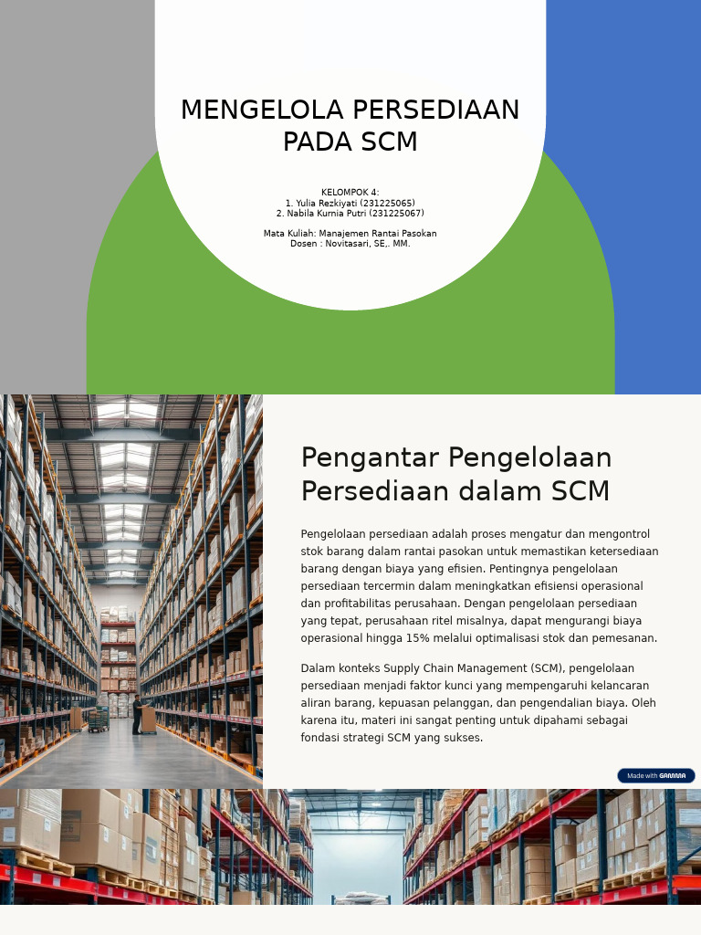 Kelompok 4 Mengelola Persediaan Pada SCM | PDF