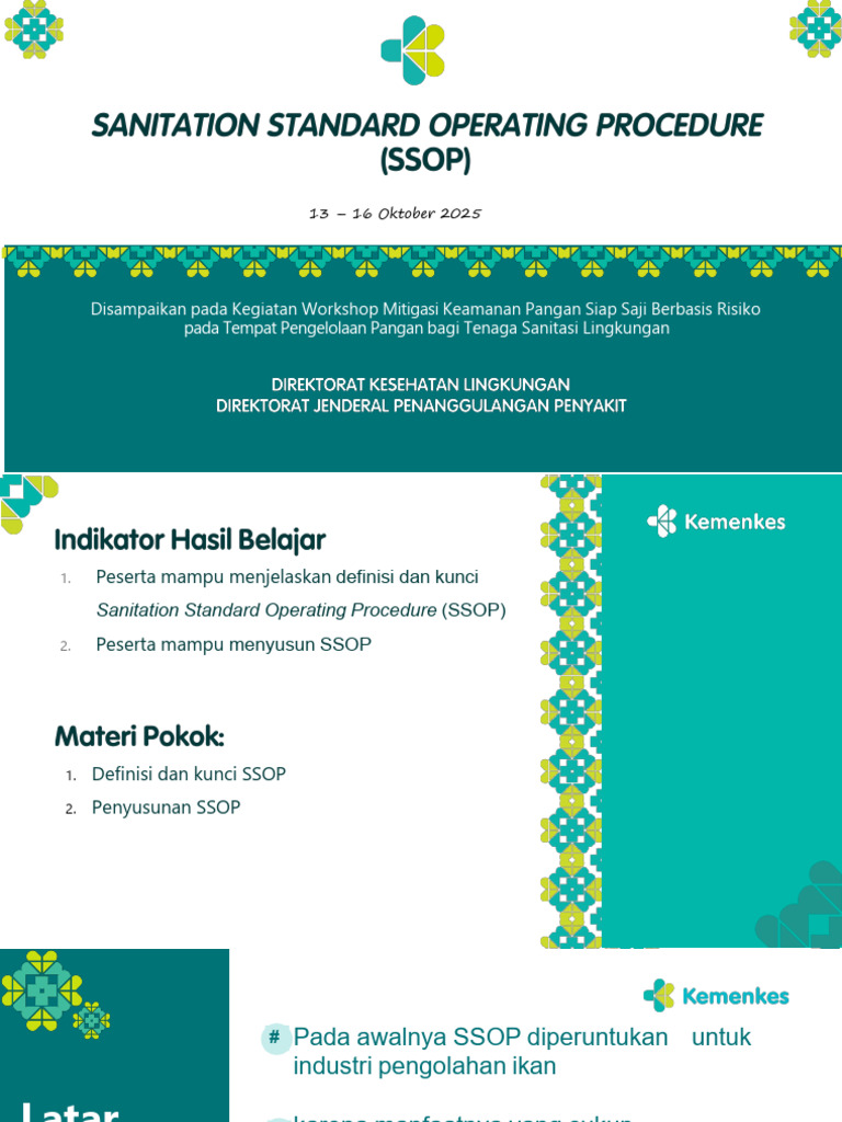 MI.4 - Sanitation Standard Operating Procedure (SSOP) - TSL | PDF