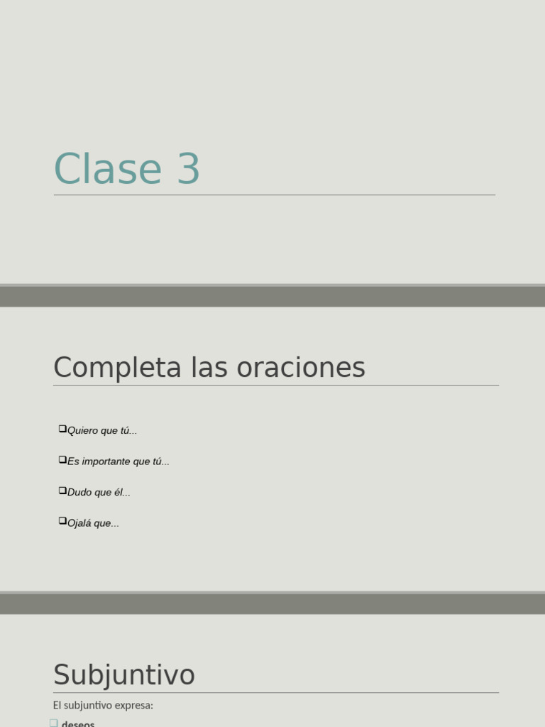 CL3 - Introcucción Al Subjuntivo | PDF