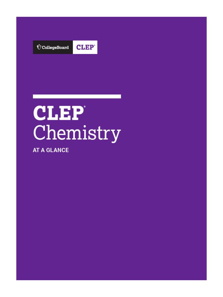 CLEP Chemistry Exam Overview | PDF | Reaction Rate | Chemical Reactions
