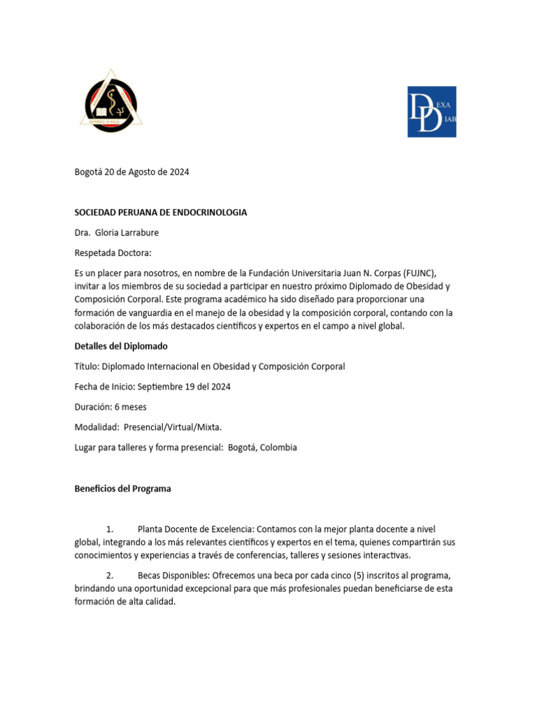 Carta de Peru | PDF | Obesidad