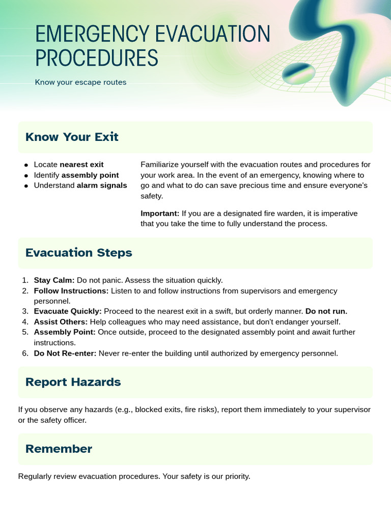 Emergency Evacuation Procedures PDF | PDF