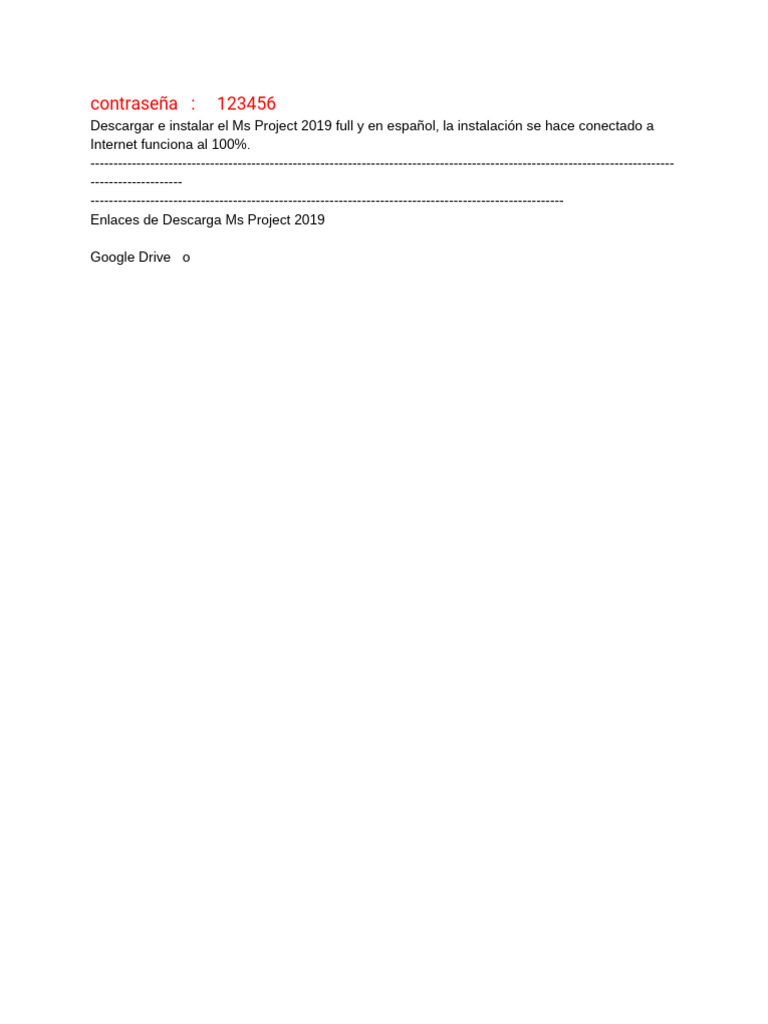 Descargar Ms Project 2019 en Español | PDF