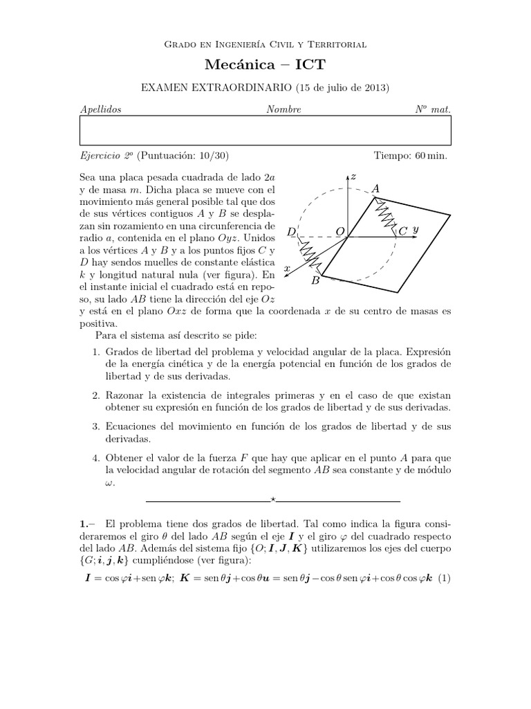 Exam Finalextr Ej2 2013 Caminos Upm | PDF | Cantidades fisicas | Fenomeno fisico