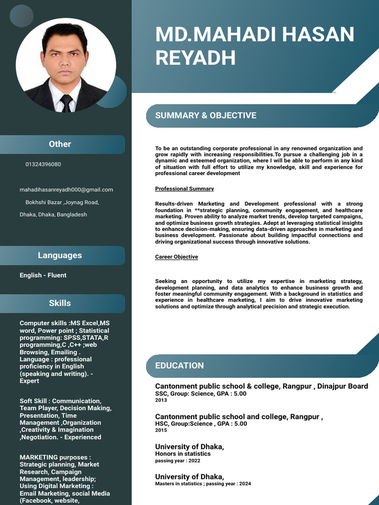 Professional CV 25 July | PDF | Marketing | Marketing Strategy