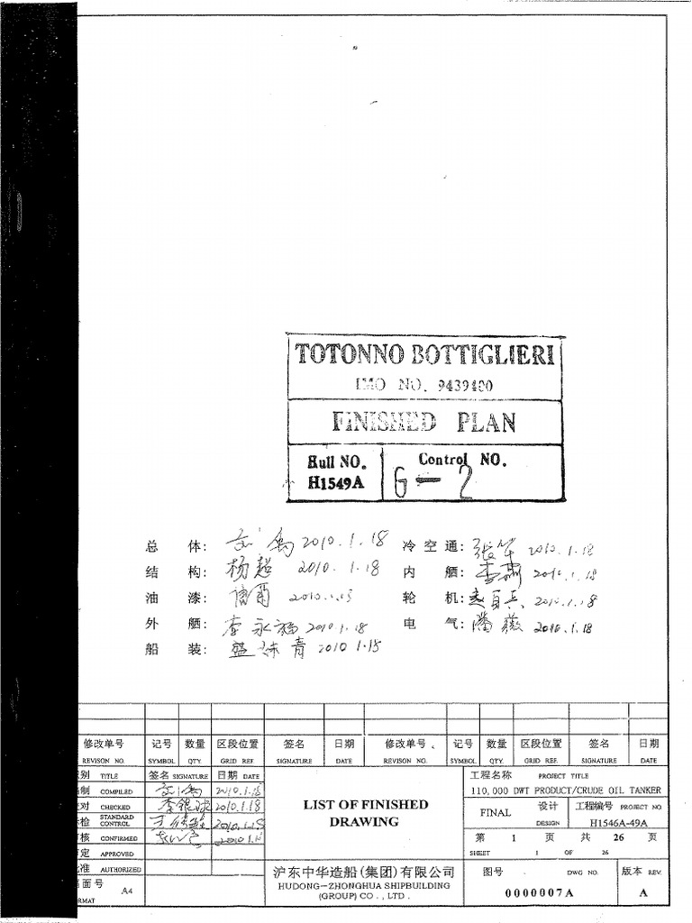 G2 - List of Finished Drawings | PDF