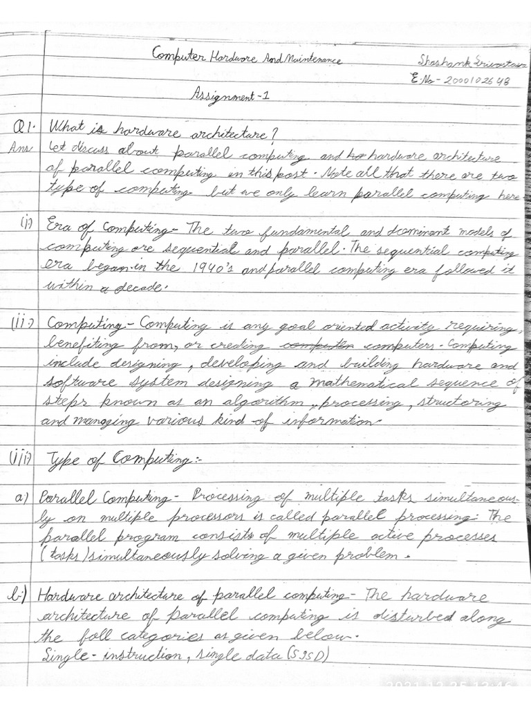 Assignment 1 Computer Hardware & Maintenance | PDF