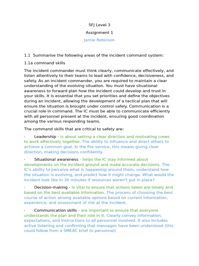 Command Skills for Incident Response | PDF | Emergency | Emergency ...