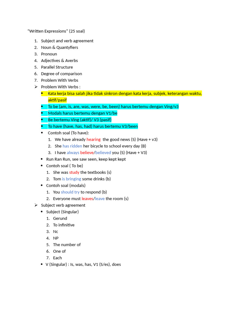 Written Expressions | PDF