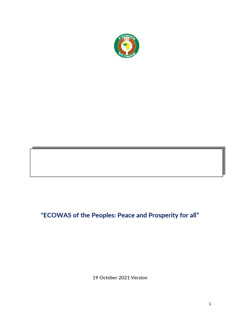 2021 Ecowas 2050 Vision en | PDF | Social Equality | Sustainable ...