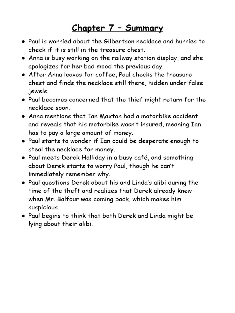 Chapter 7 - Summary | PDF