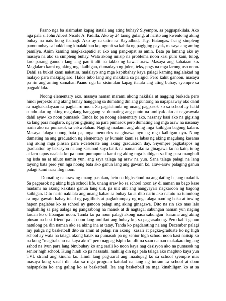 Ang Aking Buhay | PDF