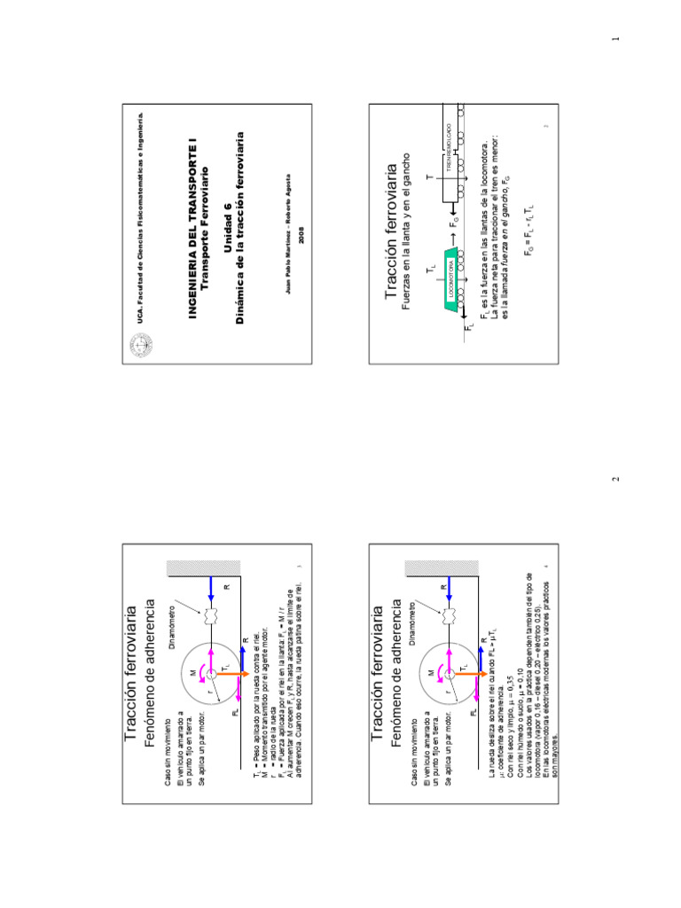 Notas FFCC U06 Dinamica Traccion Ferroviaria 2 | PDF | Transporte ...