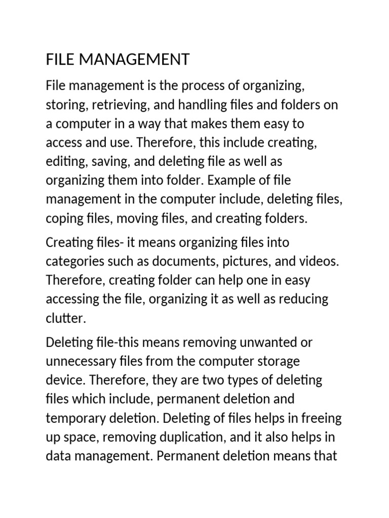 File Management | PDF