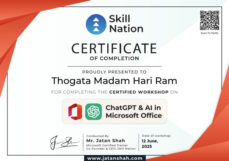 Thogata Madam Hari Ram_ChatGPT & AI in Microsoft Office | PDF