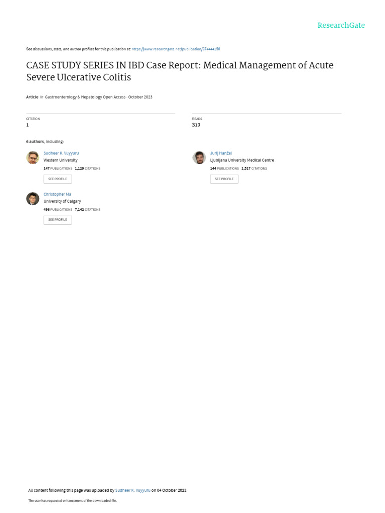 1023 IBD Case Vuyyuru Et Al Final 1 | PDF | C Reactive Protein ...