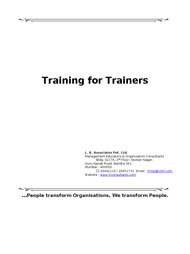 Trainer Development Guide | PDF