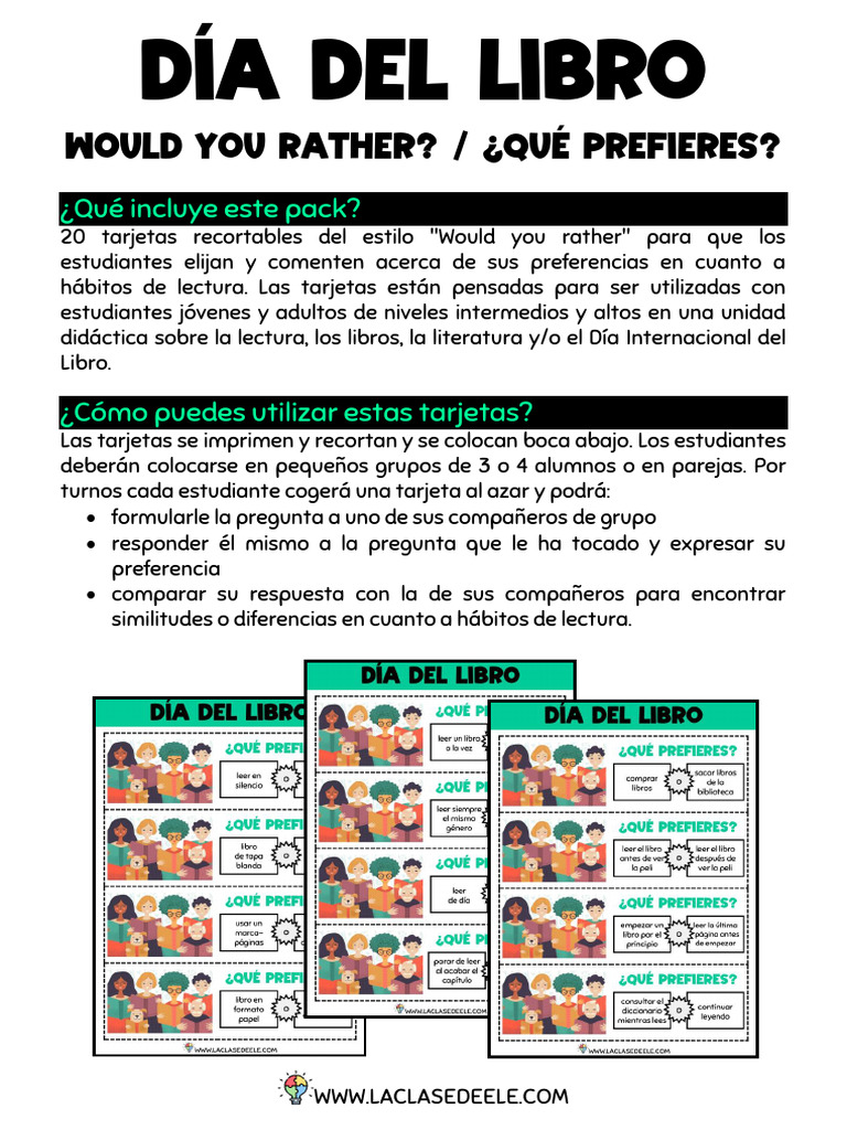 Día Del Libro: Would You Rather? / ¿Qué Prefieres? | PDF