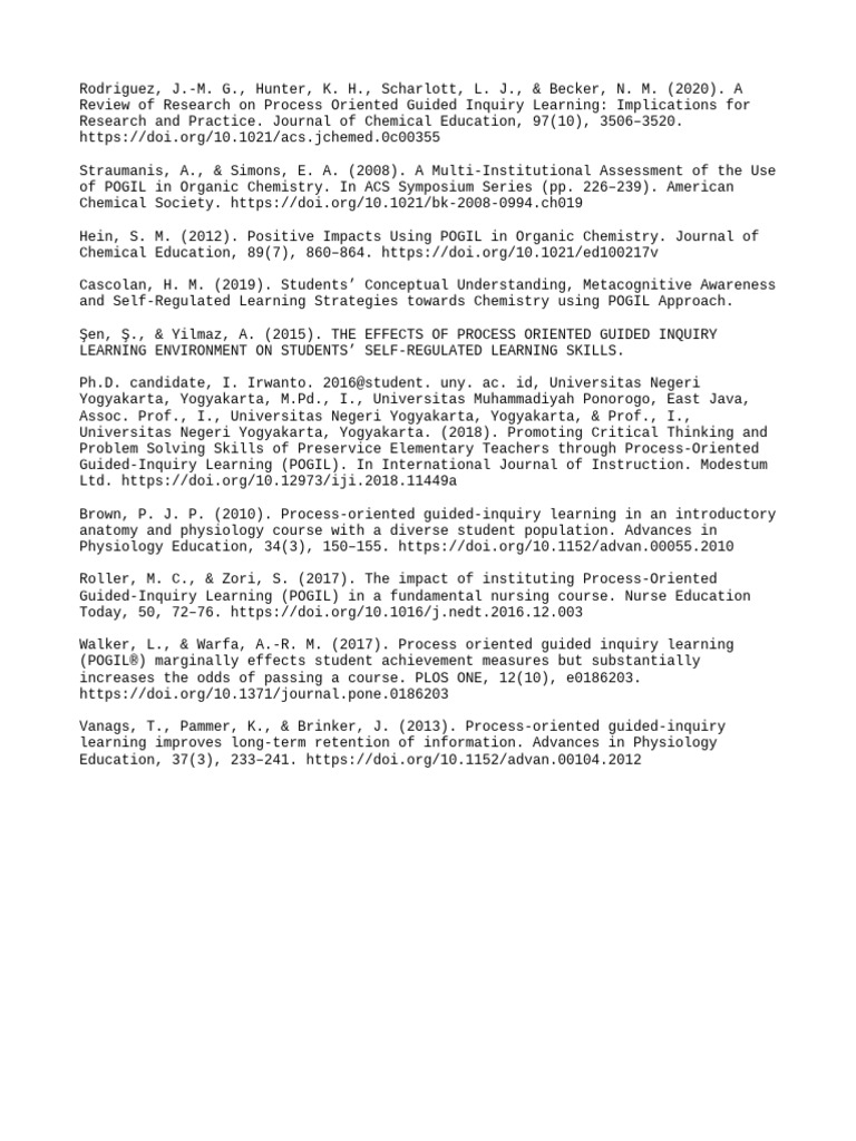 Elicit - Understanding POGIL Methodology - Sources | PDF