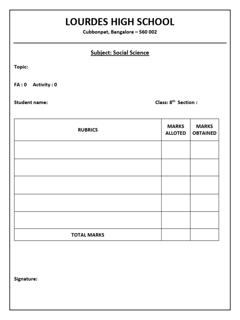 Social Science - 8th Activity Sheet | PDF