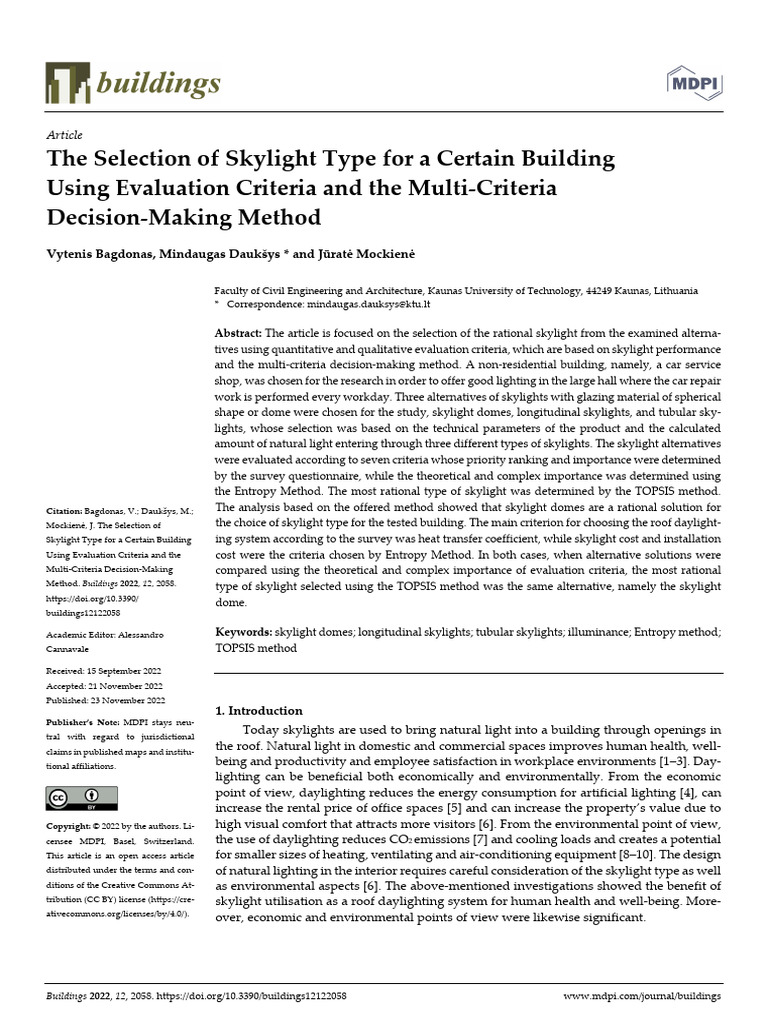 Selecting Skylight Types for Buildings | PDF | Lighting | Building ...