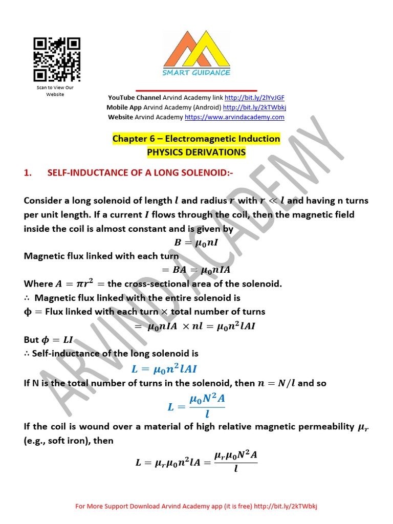 Chap 06 Electromagnetic Induction (Derivation) - Logkoqrukf6onao6bxcb ...