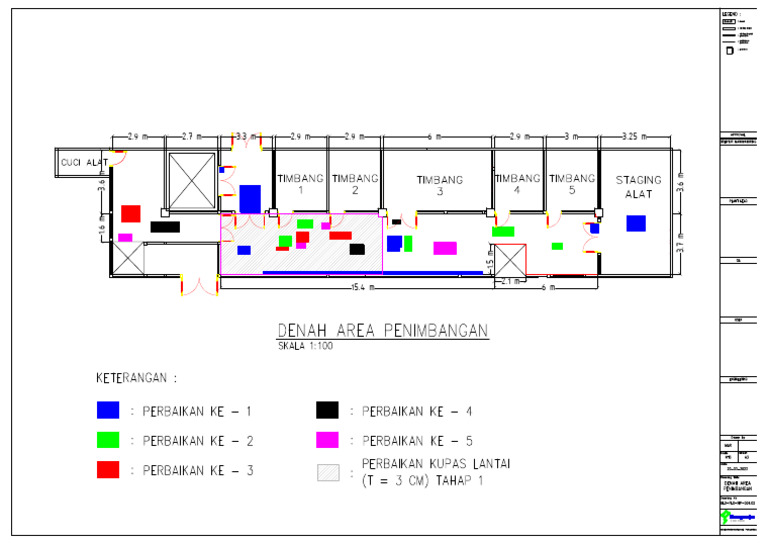 Denah Area Kerusakan Epoxy Penimbangan | PDF