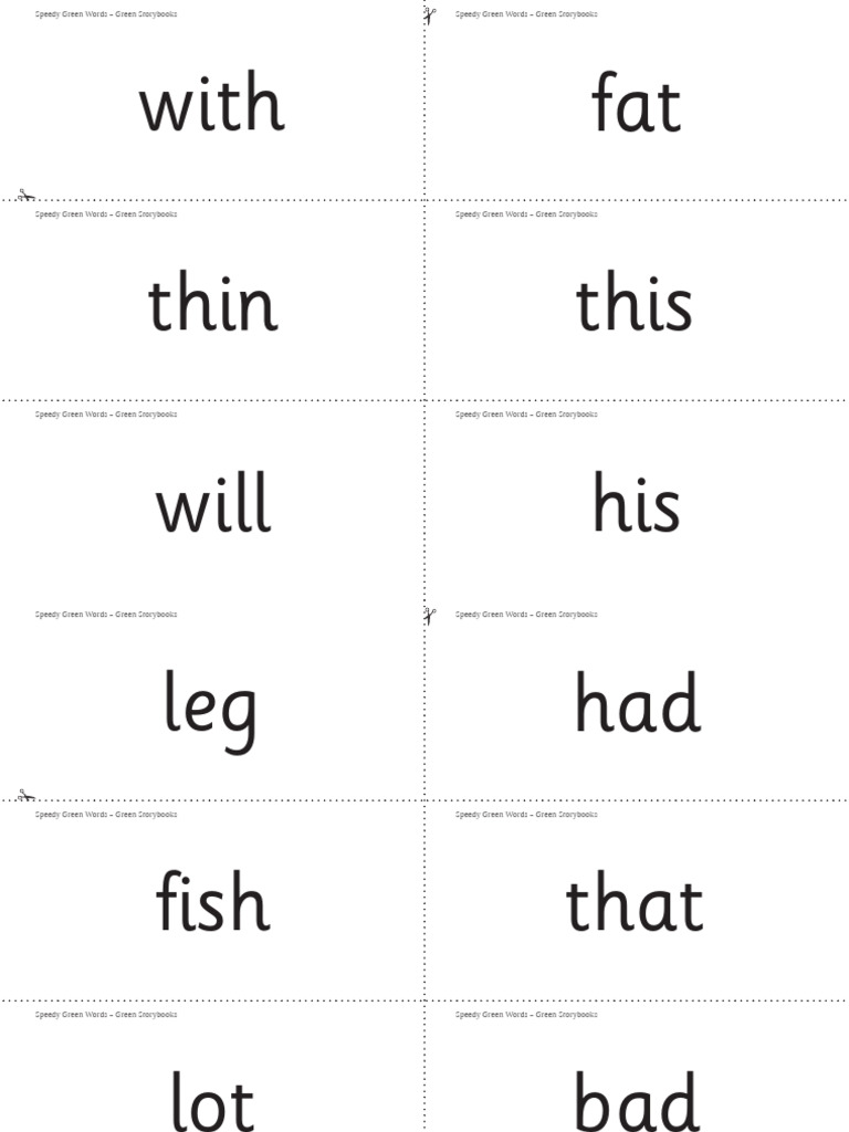 Speedy Green Words Green Books | PDF