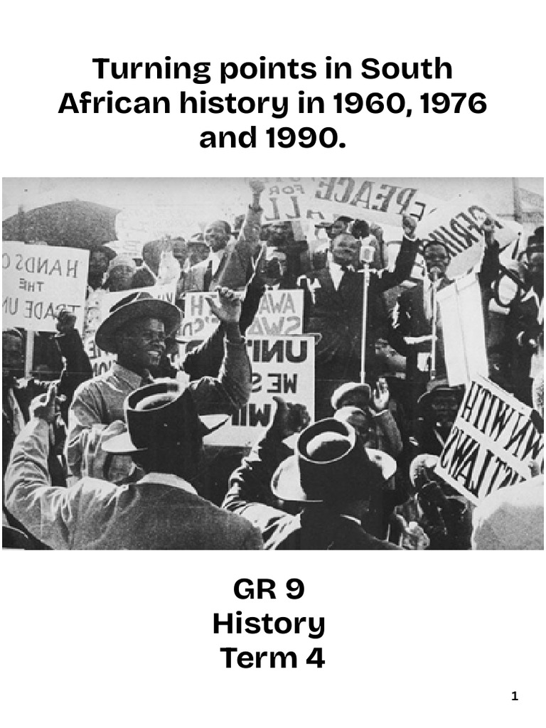 Gr9 HIST Apartheid Cont T4 ENG | PDF | Nelson Mandela | Apartheid