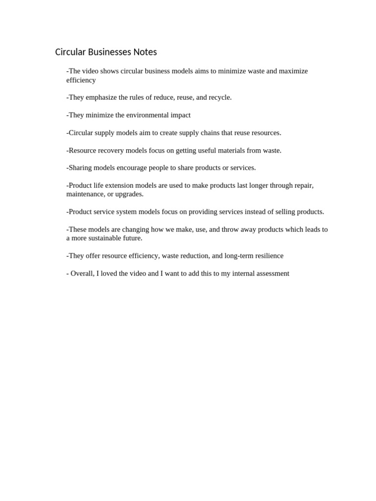 Circular Business Models Explained | PDF
