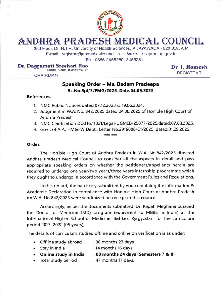 Speaking Order - Ms - Badam Pradeepa | PDF