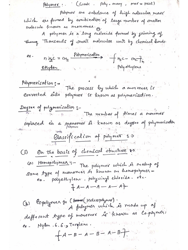 Polymer Notes | PDF