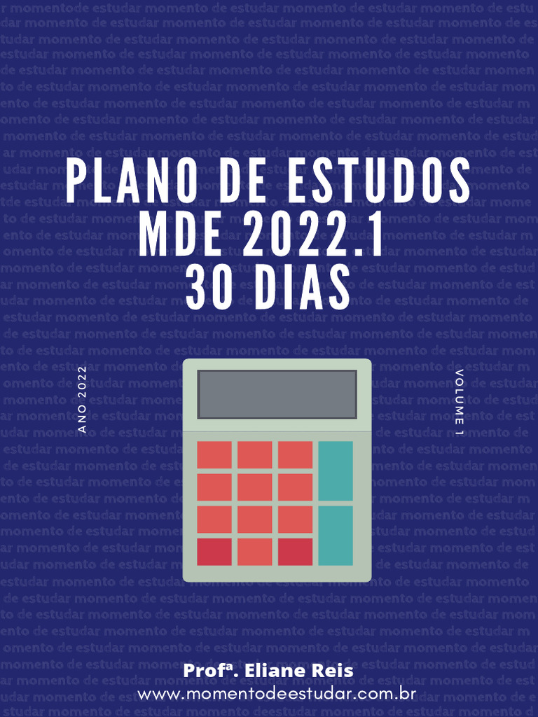 Plano de Estudos 30 Dias MDE 2022 | PDF | Contabilidade | Business