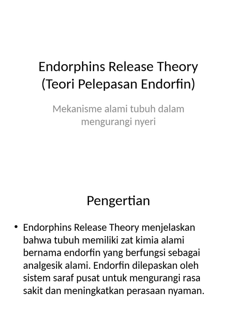 Endorphins Release Theory | PDF