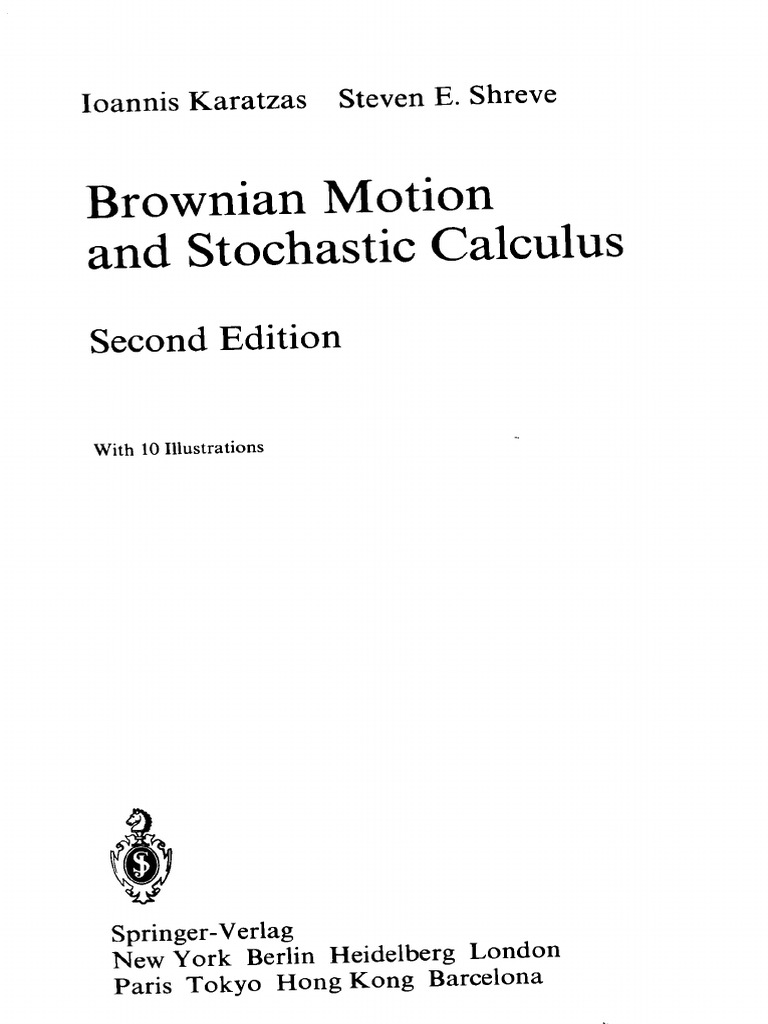 Brownian Motion and Stochastic Calculus 2nd Ed | PDF | Computer File ...