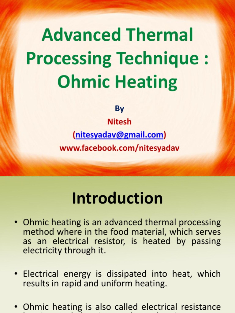 Ohmic Heating in Food Processing | PDF | Electrical Resistance And ...