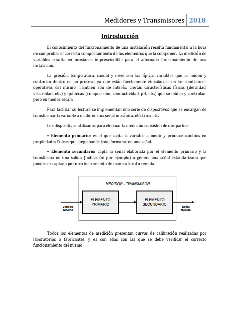 Resumen TP1 Medidores y Transmisores - Planta Piloto Ing. Quimica | PDF ...