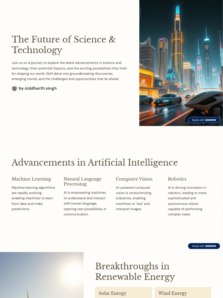 Future Innovations in Science & Tech | PDF | Artificial Intelligence ...