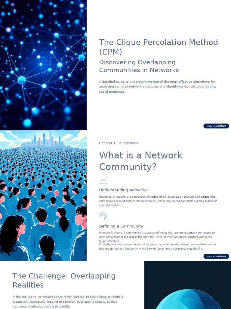 The Clique Percolation Method CPM | PDF | Theoretical Computer Science | Combinatorics