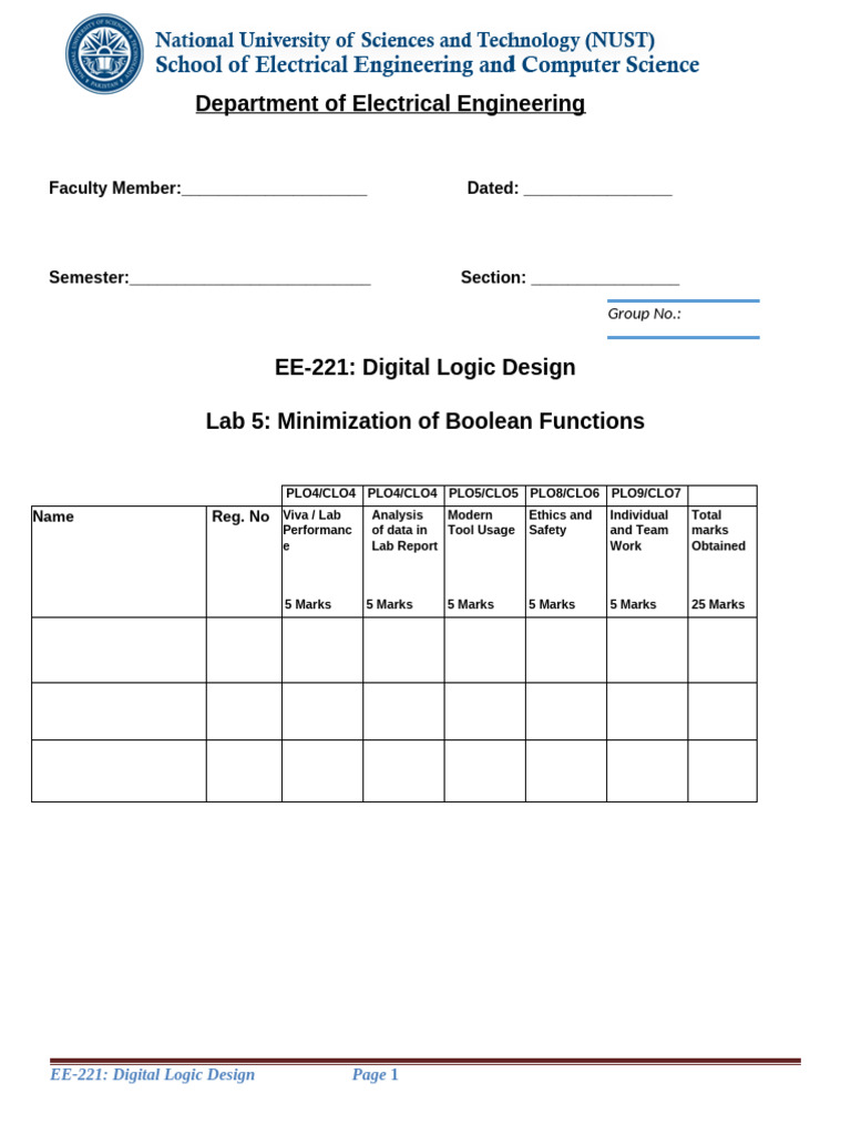 Lab 5 Minimization of Boolean Functions | PDF | Logic Synthesis | Boolean Algebra