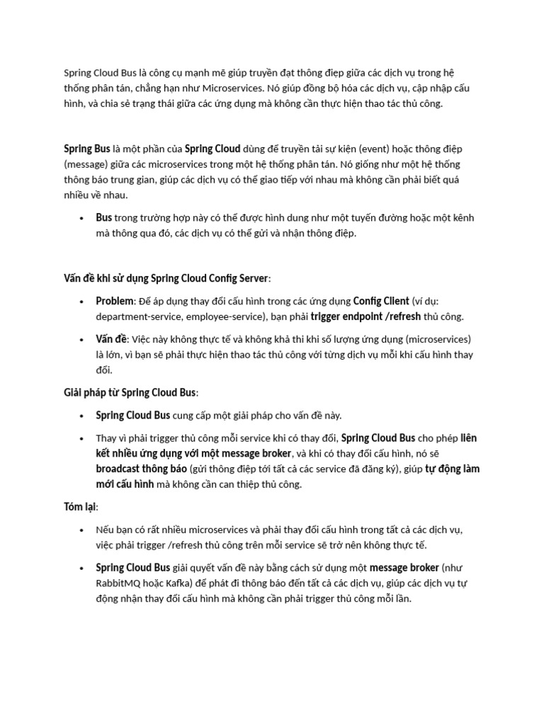 Spring Cloud Bus | PDF