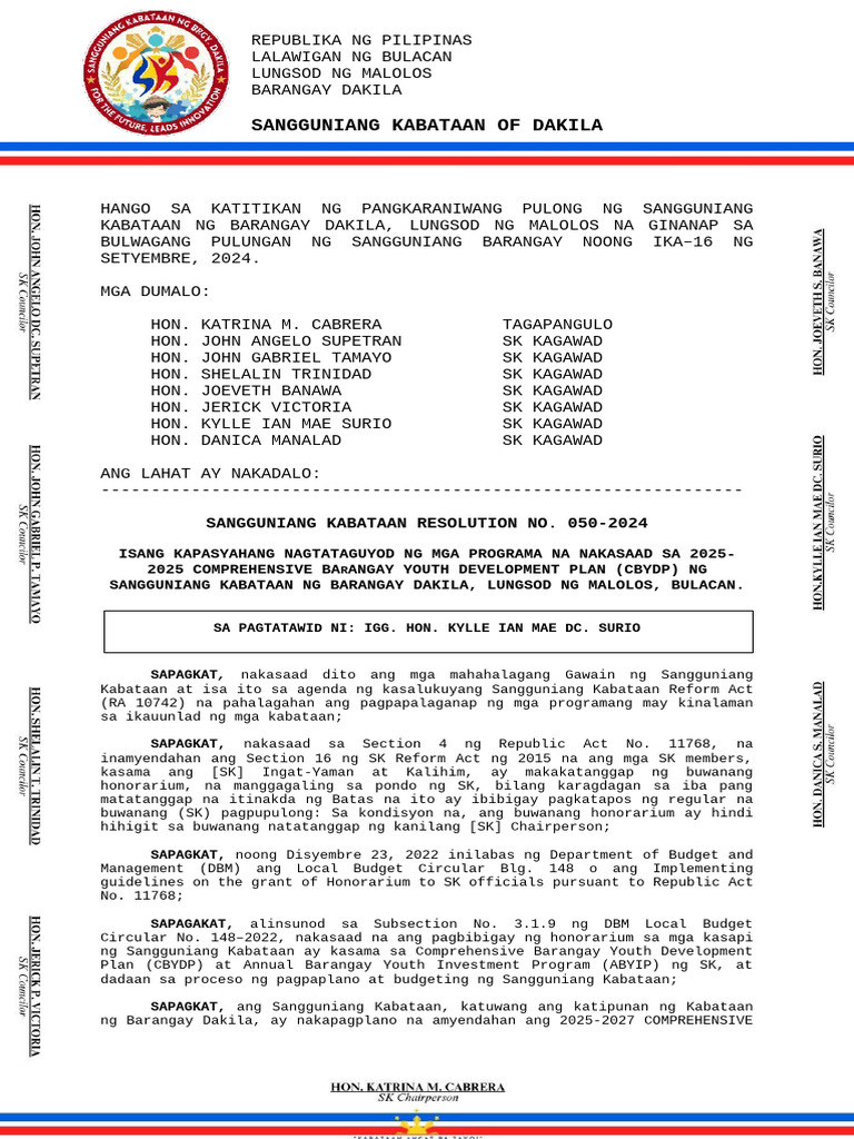 Reso 50-2024 Cbydp | PDF