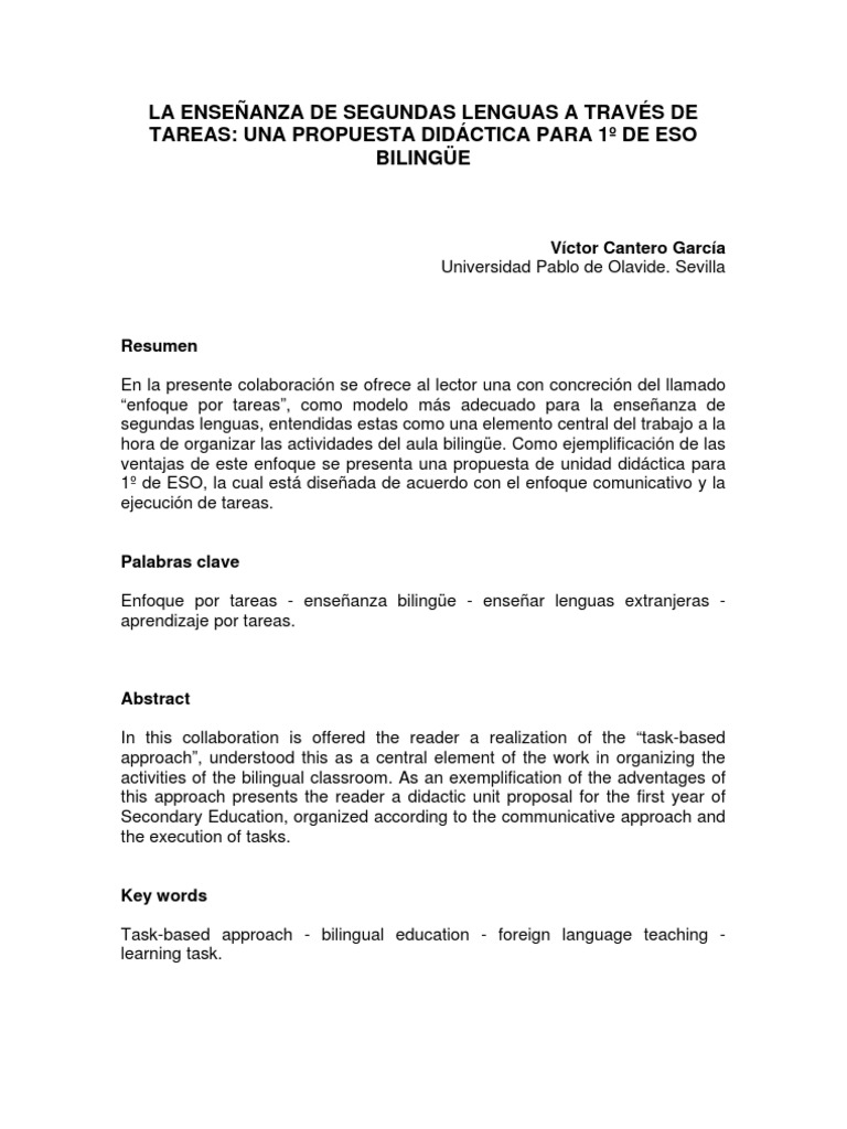 LA ENSEÑANZA DE SEGUNDAS LENGUAS.pdf | Multilingüismo | Plan de estudios | Prueba gratuita de 30 ...